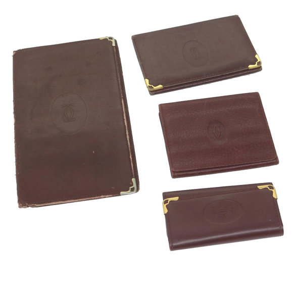 Cartier | Accessories | Cartier Key Case Billfold Leather 4set Red Auth ...